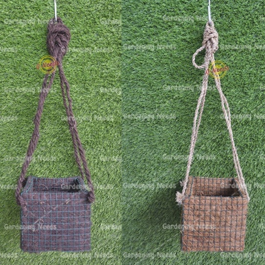 Jual Pot Gantung Bunga Anggrek Serabut Kelapa Ijuk Kotak 16cm | Shopee ...