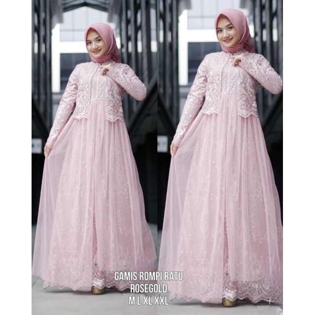 Jual KEBAYA GAMIS PESTA BUSUI ROMPI / GAMIS BROKAT / GAMIS TILE ROMPI MODERN / GAMIS KONDANGAN ...