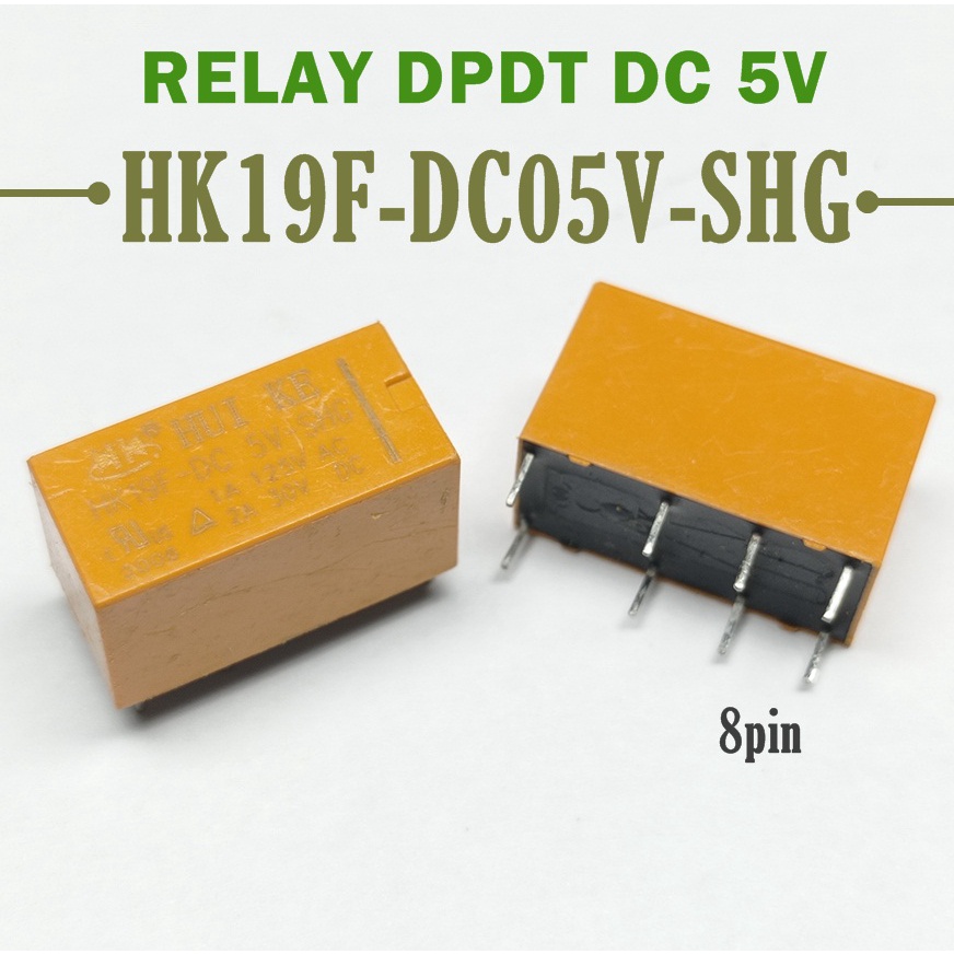 Jual Relay Kuning DPDT 5 volt 8 PinDC 5V DC 30V 1A DC 30V 2A DC 30V 2A ...