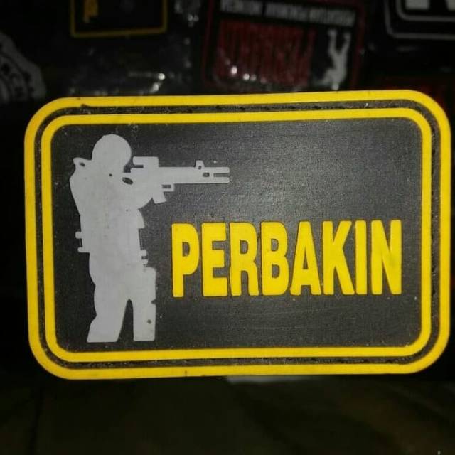 Jual Emblem karet patch rubber Perbakin velcro TULISAN PERBAKIN ...