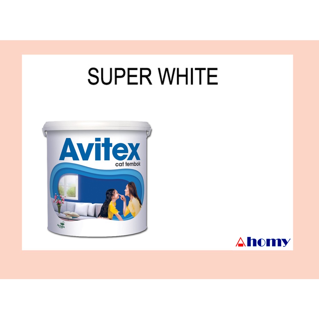 Jual cat tembok avitex super white (SW) 5kg exterior outdoor | Shopee ...