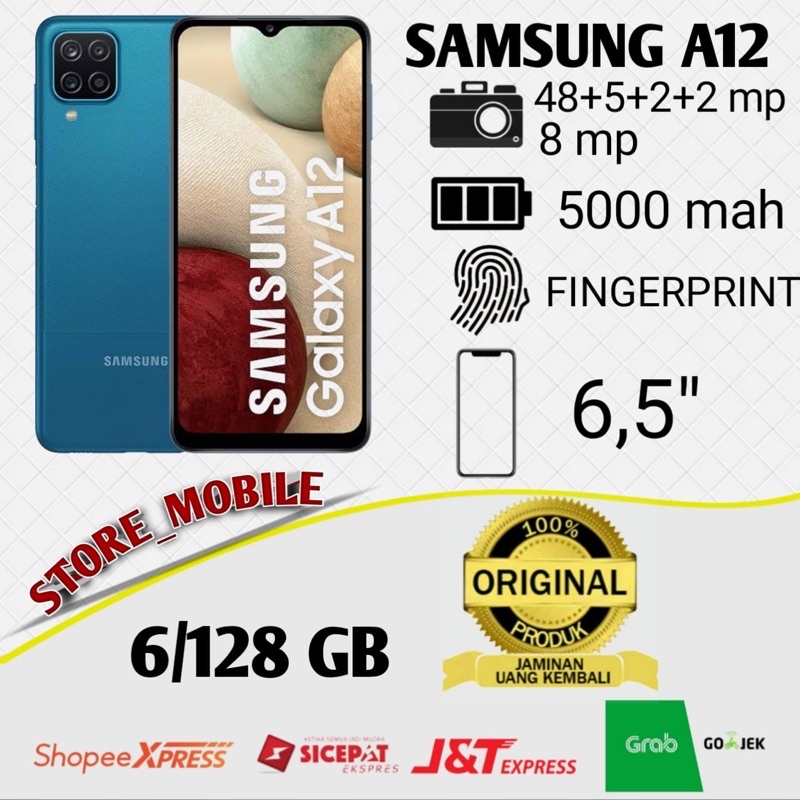 Jual SAMSUNG A12 6/128 RAM 6GB ROM 128GB GARANSI RESMI | Shopee Indonesia
