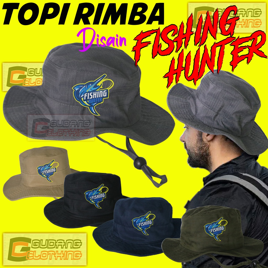 Jual Topi Bucket Rimba Fishing Hunter Bucket Outdoor Travel Topi Bucket ...