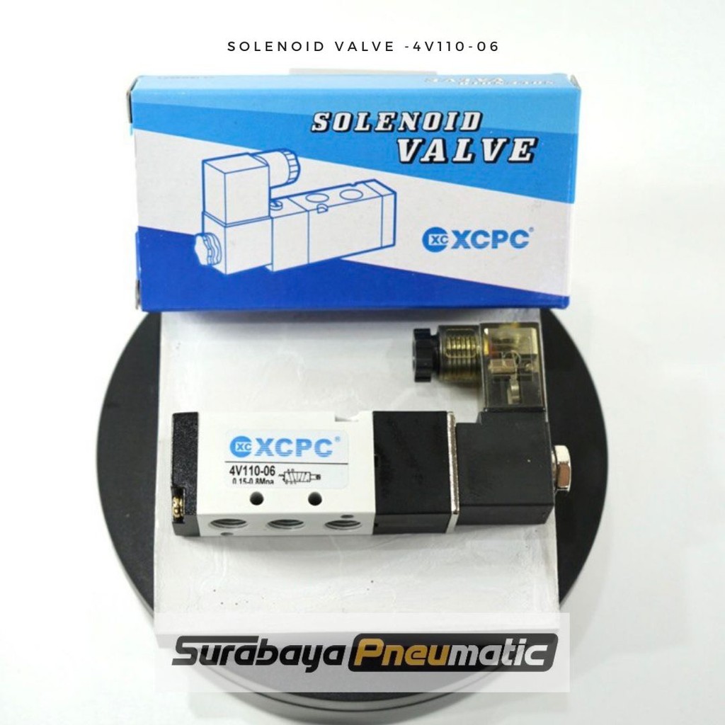 Jual Solenoid Valve XCPC - 4V110-06-AC220V (Drat 1/8”, 220V) | Shopee ...