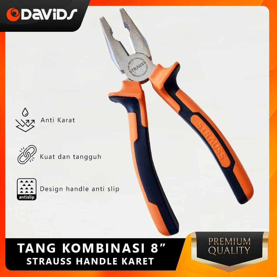 Jual Tang Kombinasi Serbaguna Multifungsi Baja Strauss 6 8 Inch ...