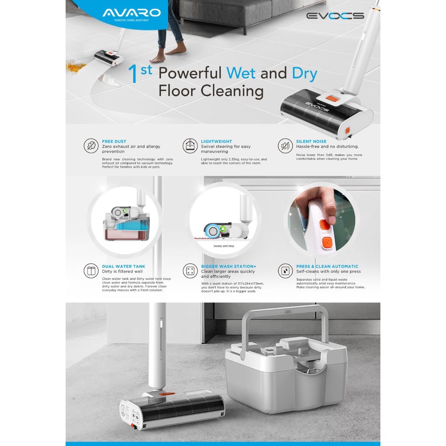 Jual AVARO - EVOCS ALAT PEL CANGGIH - WET AND DRY FLOOR CLEANING MOP ...