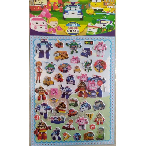 Jual Stiker timbul ROBOCAR POLI 21x39cm | Shopee Indonesia