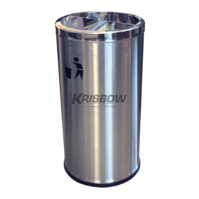 Jual Tempat Sampah Dust Bin Round Stainless Steel 85L Krisbow KW1800801 ...