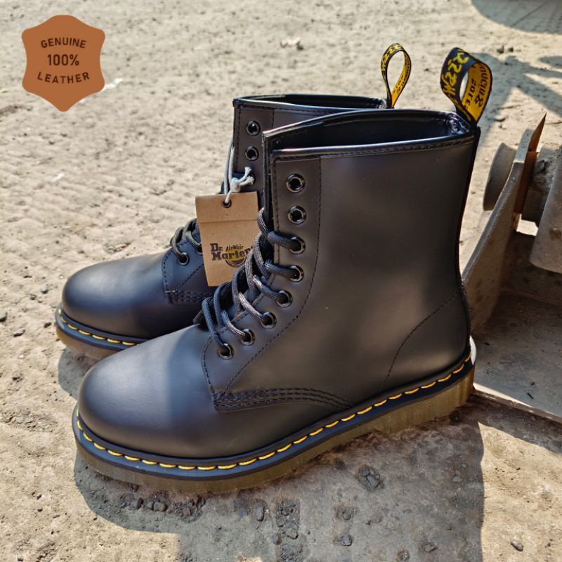 Jual SEPATU DOCMAR BOOTS PRIA 1460 BLACK SMOOTH CLASSIC LEATHER (NEW ...