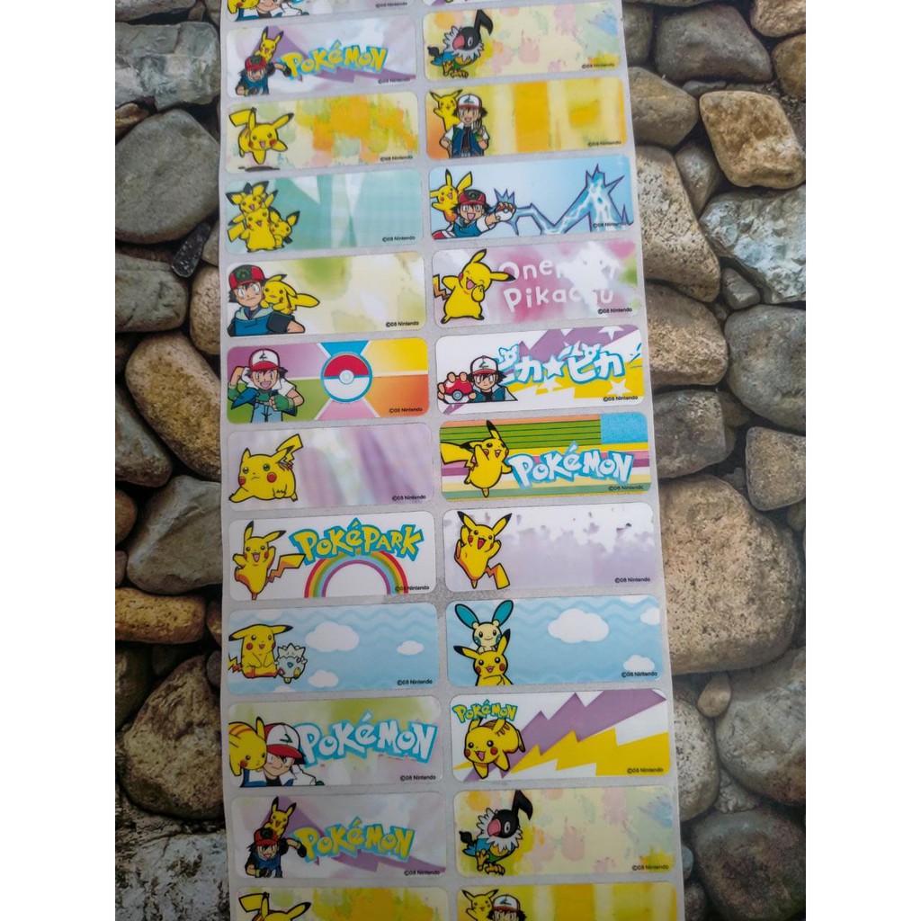 Jual Stiker Label Nama Name Sticker Waterproof Anti Air POKEMON GO ...