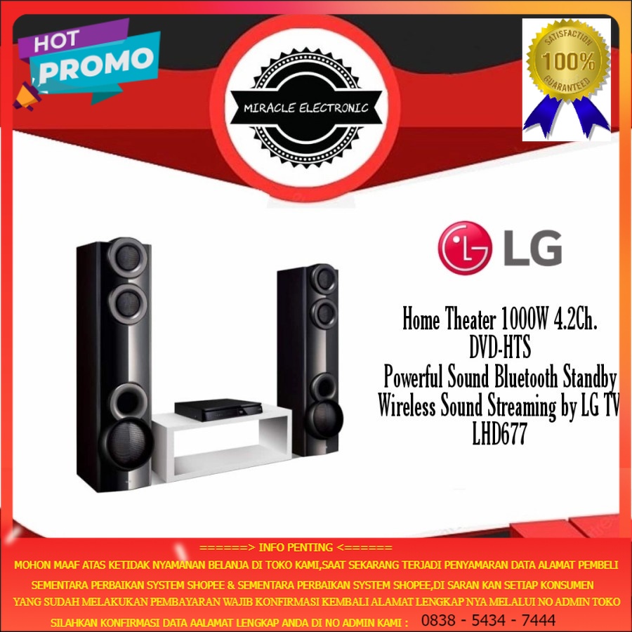 Jual LG LHD677 - Home DVD Theater - 1000W 4.2Ch | Shopee Indonesia