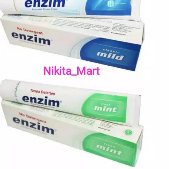 Jual ENZIM pasta gigi 124gram Classic Mild/Fresh Mint | Shopee Indonesia