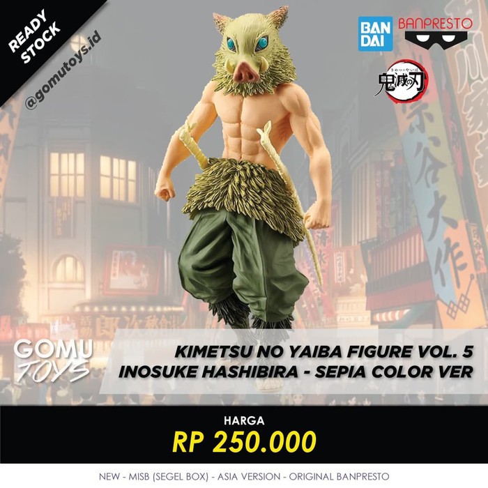 Jual Kimetsu No Yaiba Figure Vol 5 Inosuke Hashibira Sepia Banpresto ...
