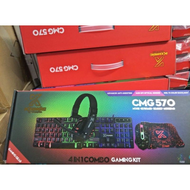 Jual keyboard mouse gaming komic cmg057 4in1 | Shopee Indonesia