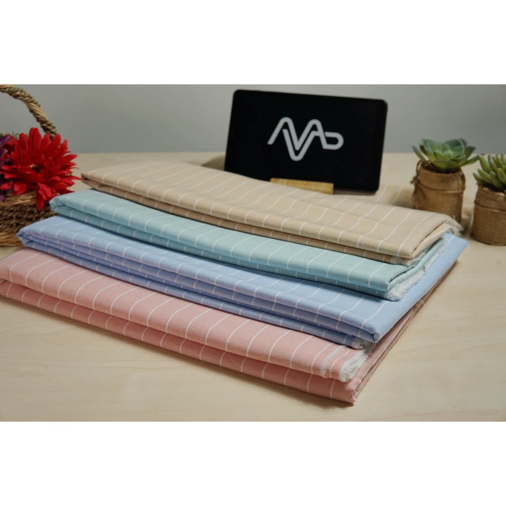 Jual Kain Katun Poly OX Stripe 02 | Shopee Indonesia
