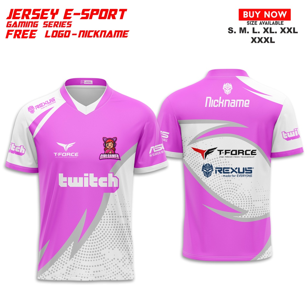 Jual JERSEY GAMING REXUS TWITCH FREE NICKNAME LOGO | Shopee Indonesia