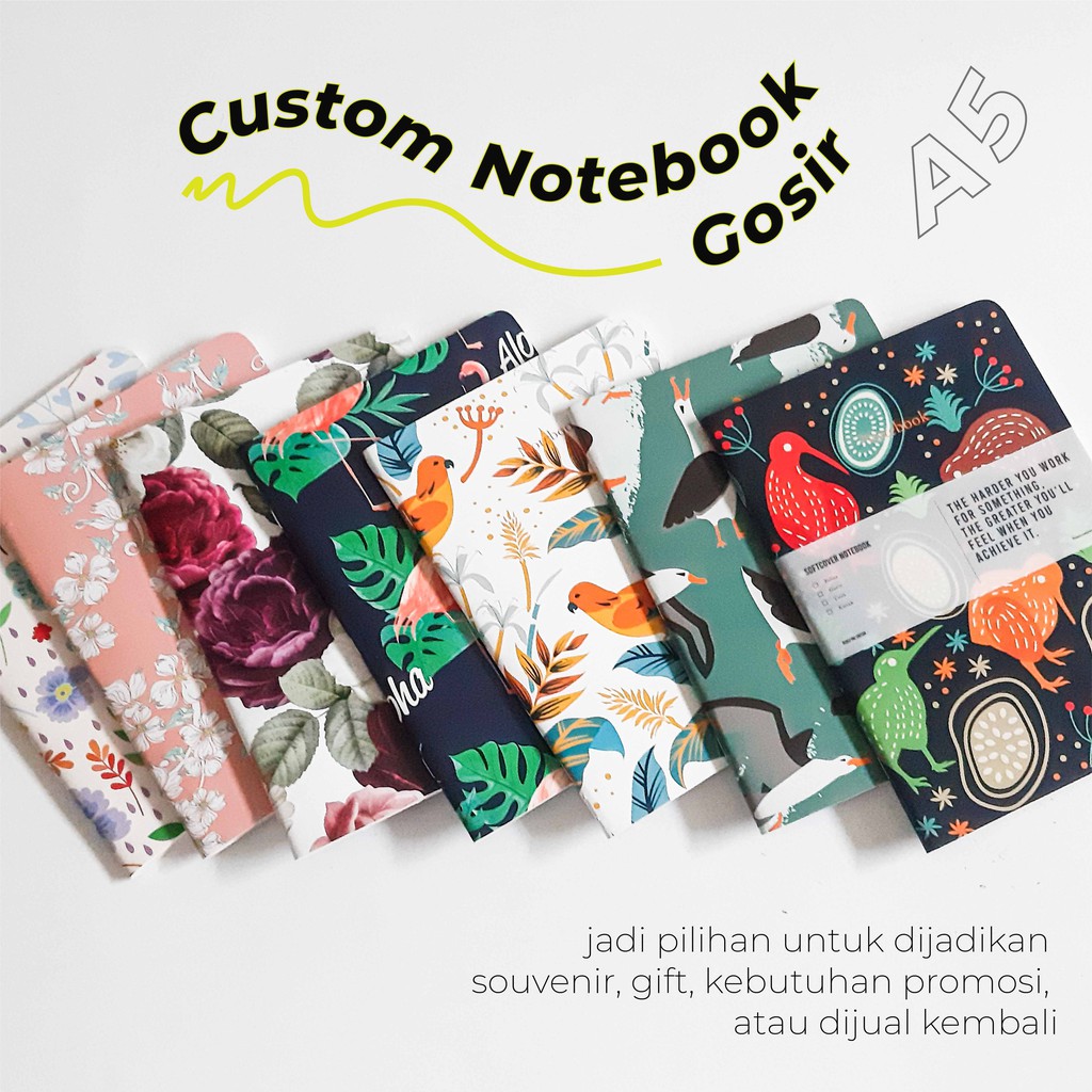 Jual CUSTOM NOTEBOOK A5 GROSIR ISI POLOS/ PRINT - souvenir, merchandise ...