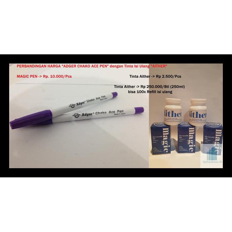 Jual BANTING HARGA TINTA SPIDOL PENANDA KAIN AITHER AIR WATER ERASABLE PEN PERALATAN MELUKIS ...