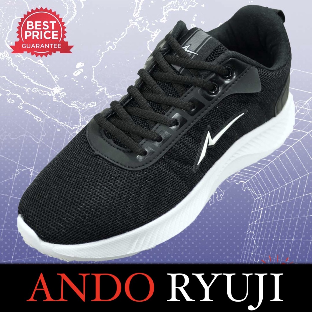 Jual ANDO RYUJI HITAM/PUTIH - SEPATU SNEAKERS PRIA - ANDO ORIGINAL ...