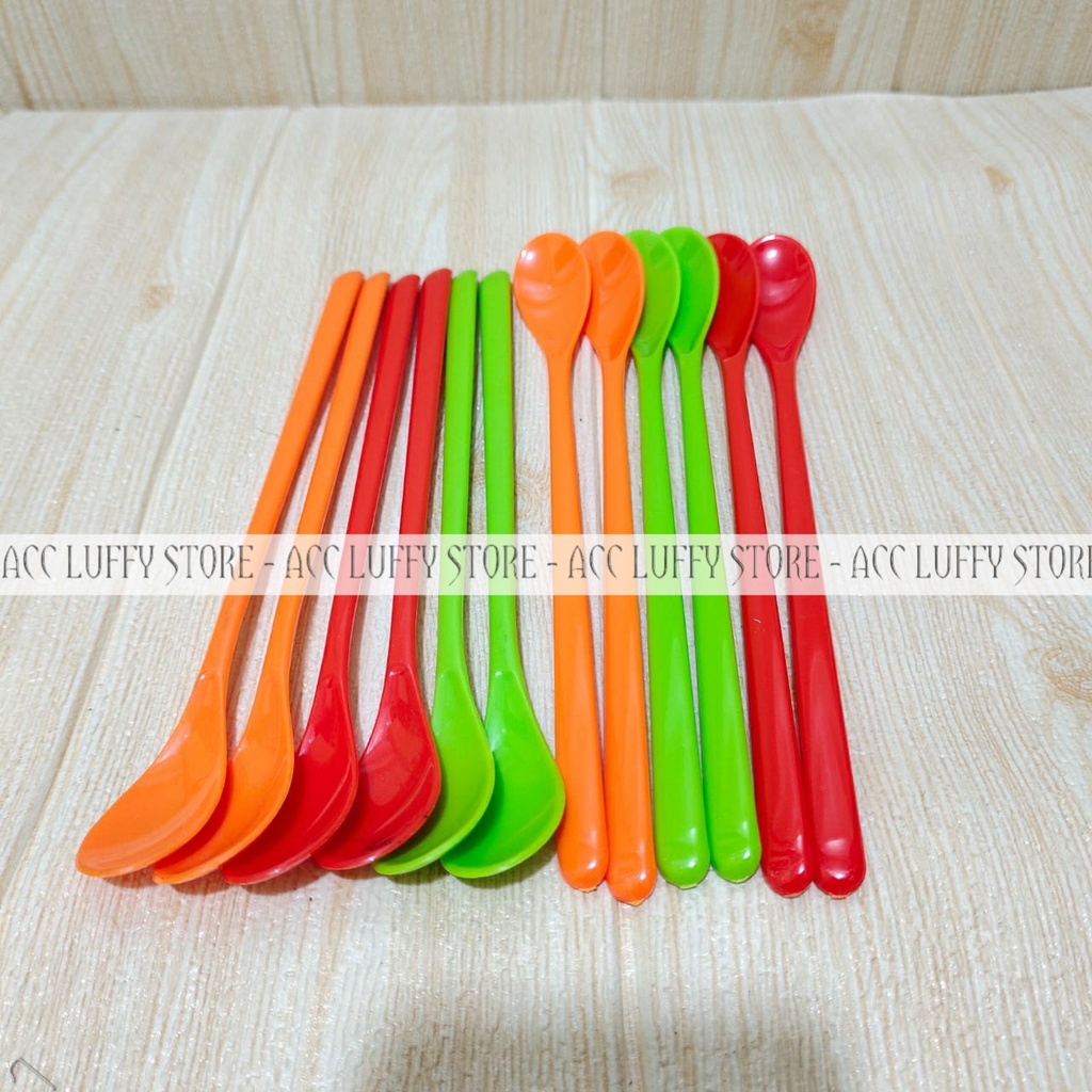Jual 12 Pcs Sendok Panjang//sendok jus Murah//sendok cafe// sendok ...