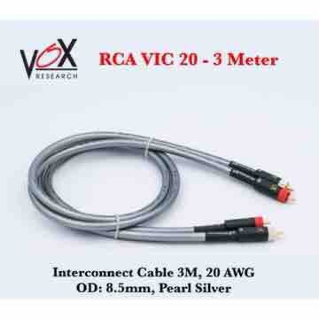 Jual Kabel RCA VOX VIC 20 - 3M Audio Cable 3 Meter Pair VIC20 ORIGINAL ...