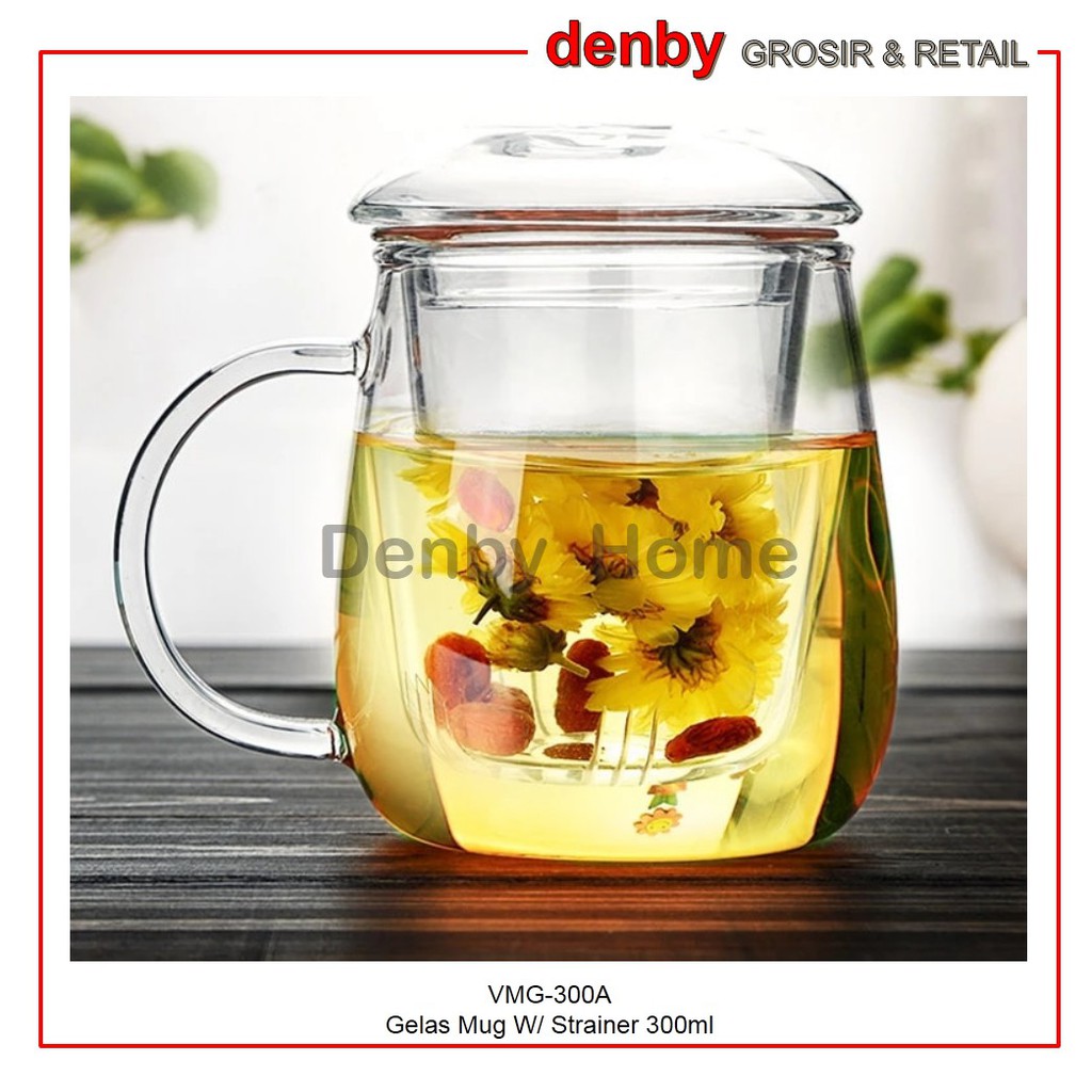 Jual Gelas Mug Teh Saringan Kaca | Shopee Indonesia