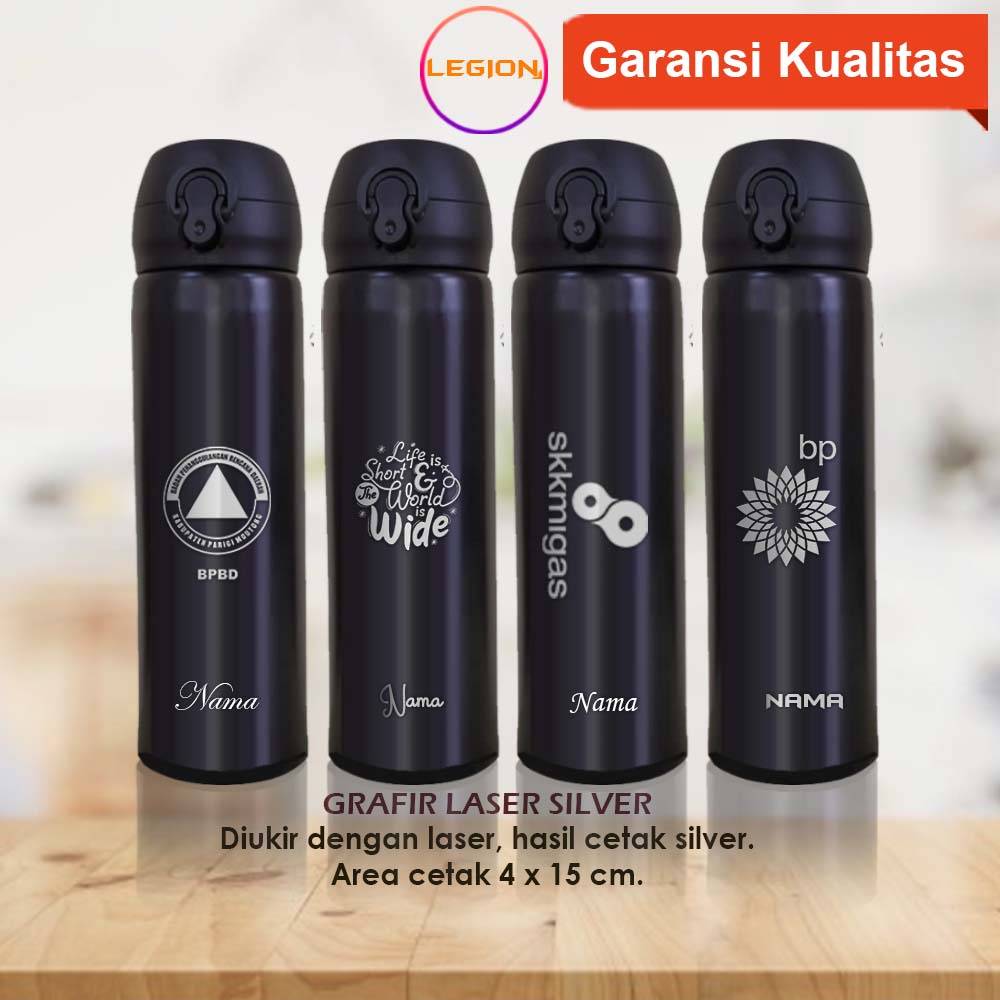 Jual Tumbler Custom Nama logo Niagara dengan Cetak Grafir Silver untuk ...
