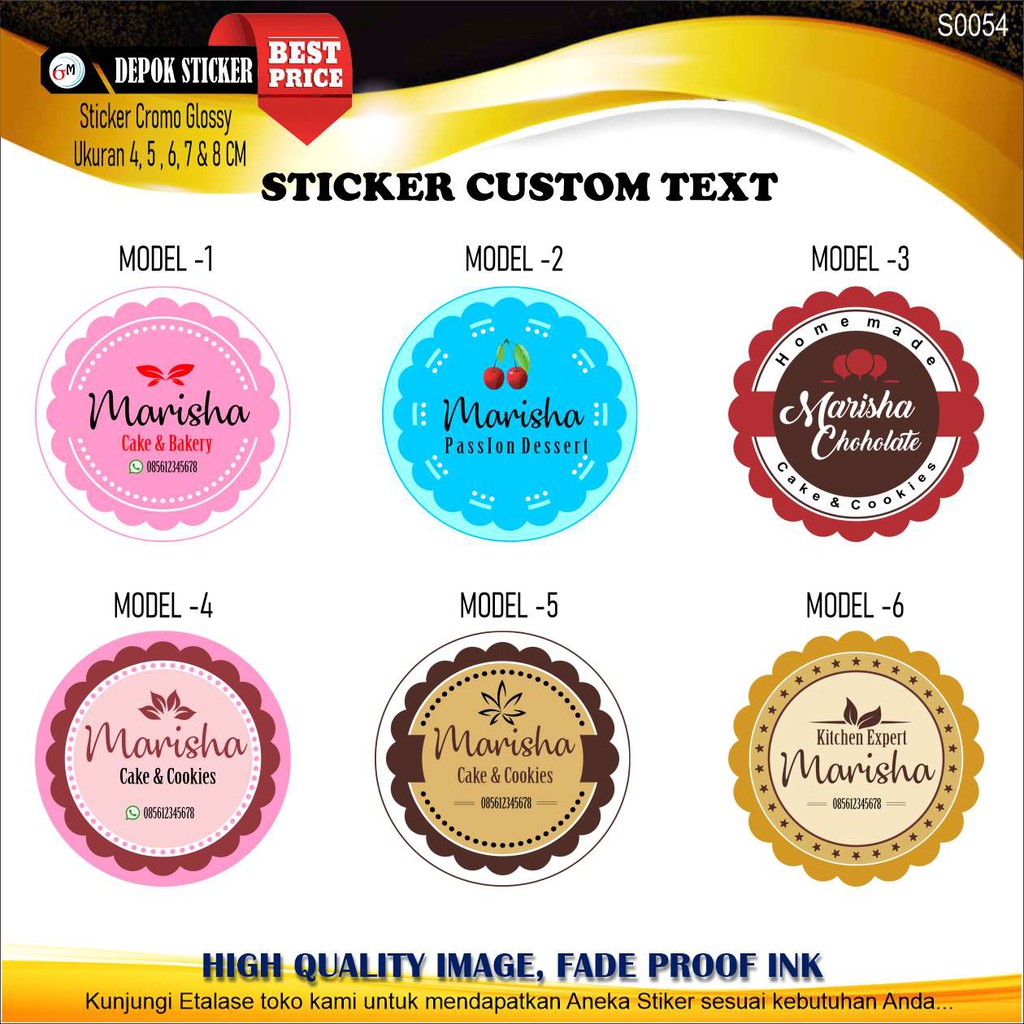 Jual Stiker Label produk makanan kue cake | Shopee Indonesia