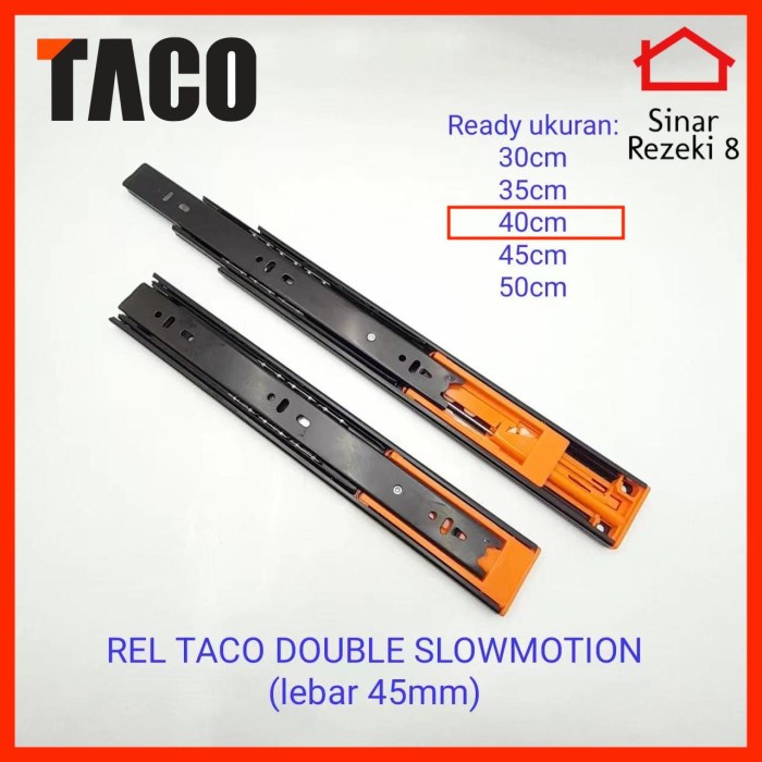 Jual TACO Rel Laci SLOW MOTION 40 CM / Double Track Soft Close | Shopee ...