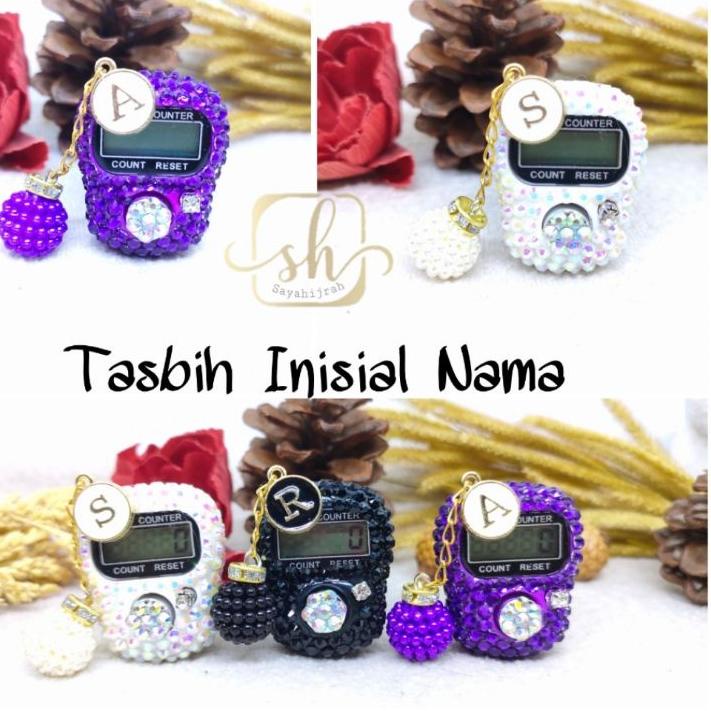 Jual 경 Tasbih Digital Inisial nama Inisial Huruf Pompom Berry Tasbih ...