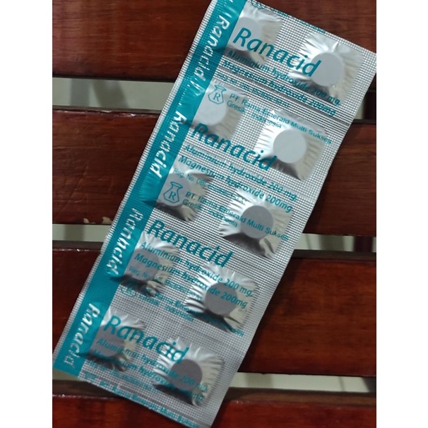 Jual Ranacid 10 Tablet Kunyah / Obat Kembung / Asam Lambung / Maag ...