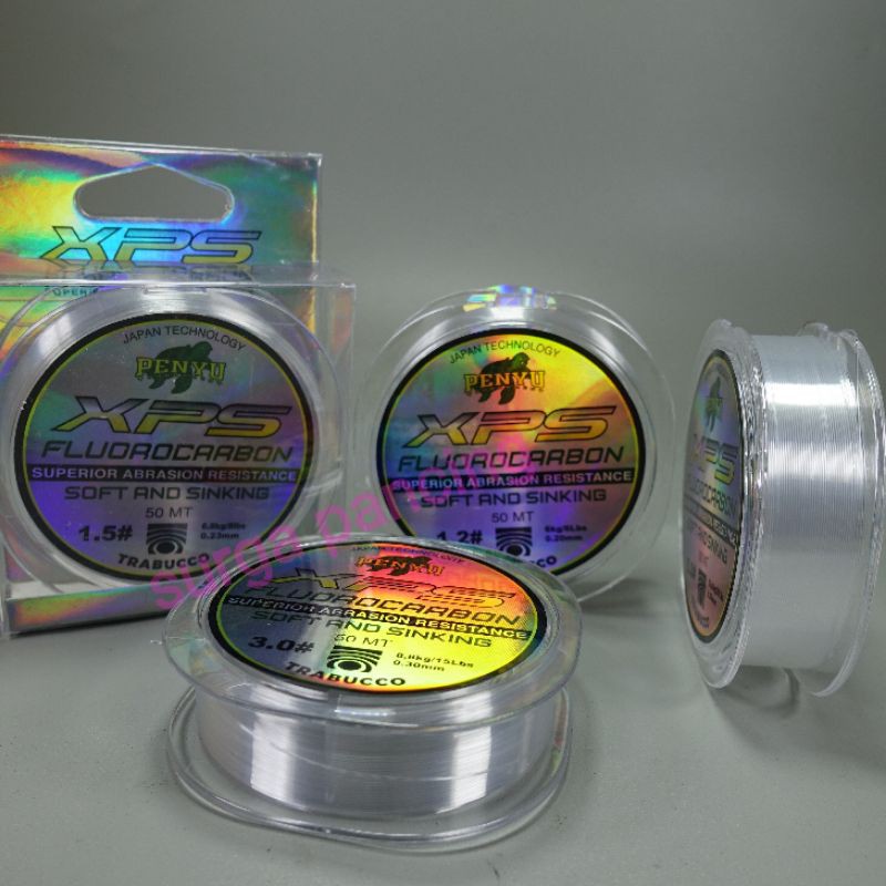 Jual senar Fluorocarbon XPS PENYU soft trabucco 50m clear | Shopee Indonesia