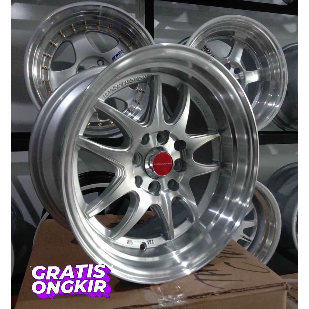 Jual velg work kiwami Ring15 pcd4x100/114 lebar 7/85 velg mobil celong ...