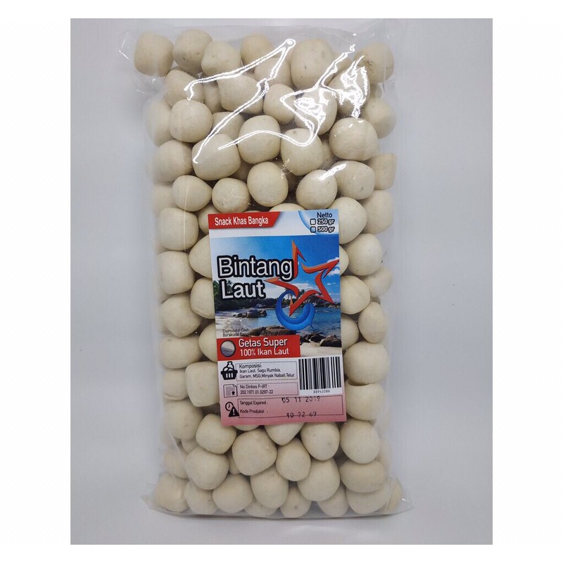 Jual Getas Getes Kerupuk Bulat Super Snack Bintang Laut Khas Bangka ...