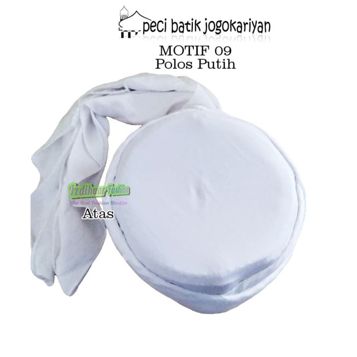 Jual Peci - Peci Batik Jogokariyan Motif Polos Putih Bahan Kain Batik ...
