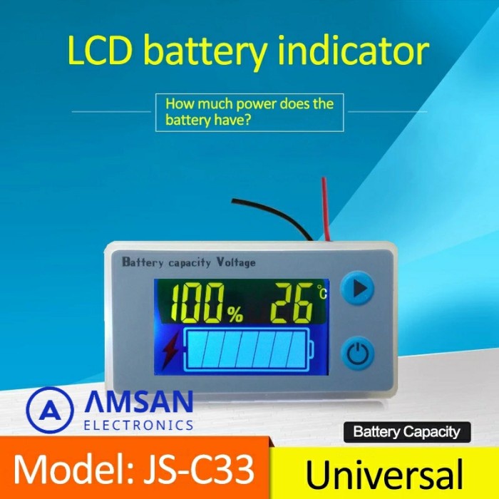 Jual JS-C33 Universal Battery Indicator 100V Capacity Temperature ...