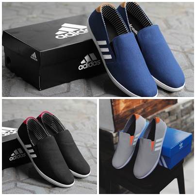 Jual SEPATU ADIDAS DEEP SEPATU PRIA HARIAN KERJA SEPATU SLIP ON NAVY ...
