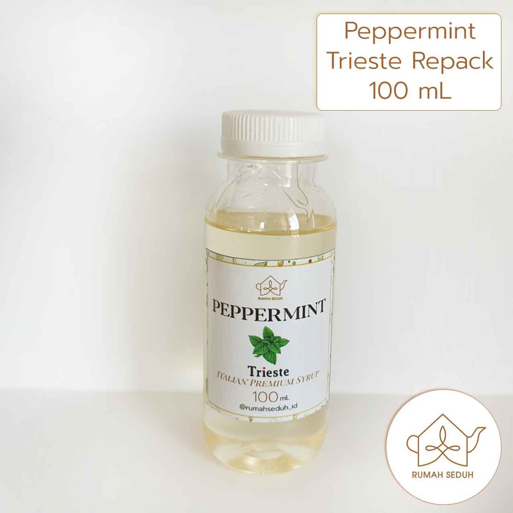Jual 100mL Sirup Peppermint merk Trieste - Peppermint Premium Syrup ...