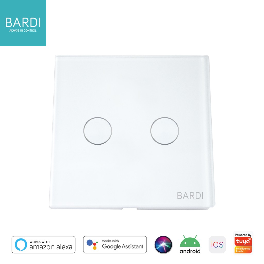 Jual BARDI Smart Wall Switch EU 2 - White | Shopee Indonesia