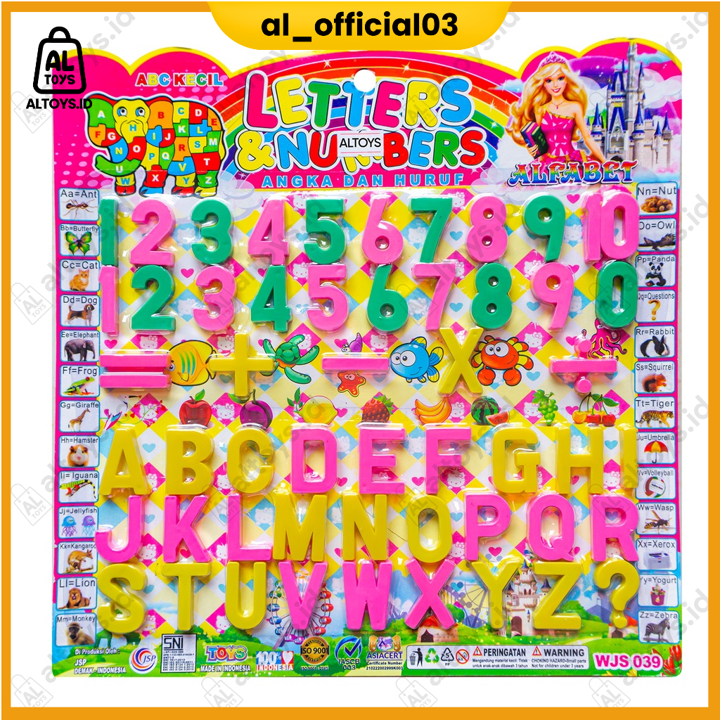 Jual Mainan Edukasi Anak Huruf Abjad / Angka / Alphabet Set Murah ...