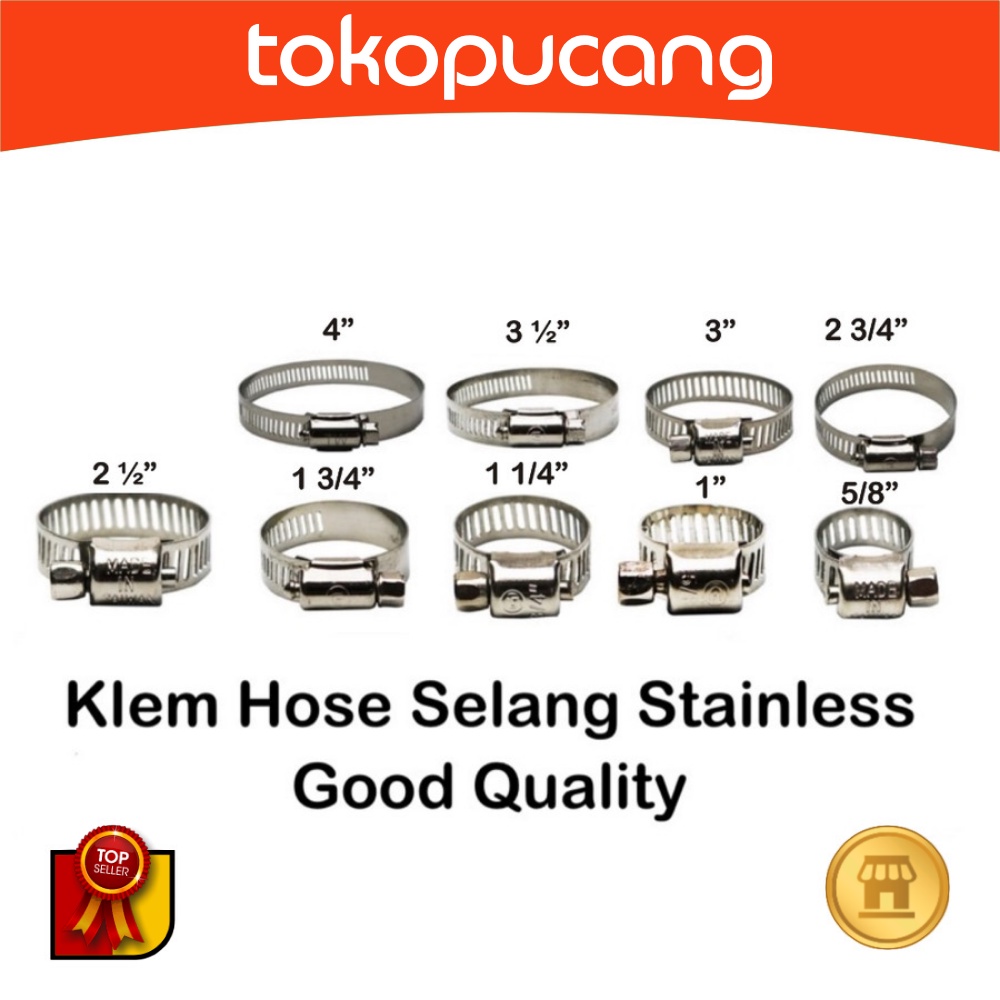 Jual Klem selang gas hose clamp 3" kompor pipa 3 inch | Shopee Indonesia