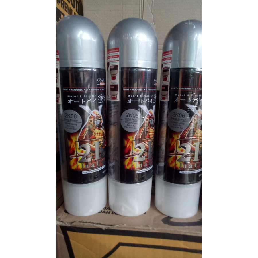 Jual pilok pilox samurai epoxy metal metal primer silver grey 2k06 ...