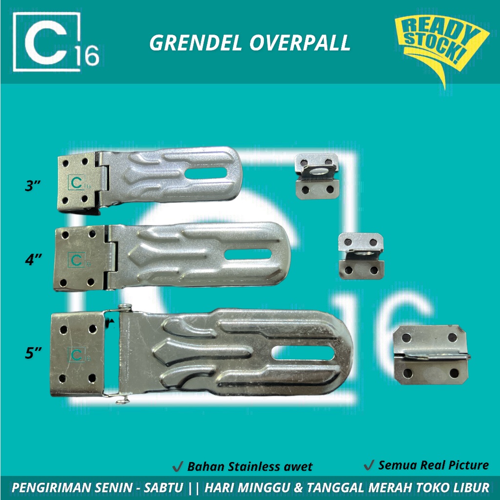 Jual Overval / Overpal Badak Jumbo Cantolan Kait Gembok Kunci Silver ...