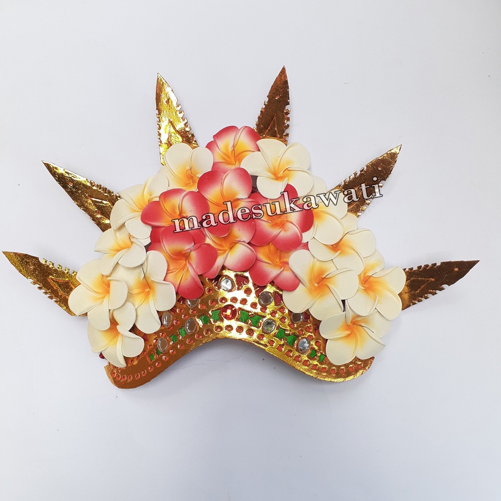 Jual Mahkota Hiasan Kepala Bali Bunga Spon Gelungan Penari adat Bali ...