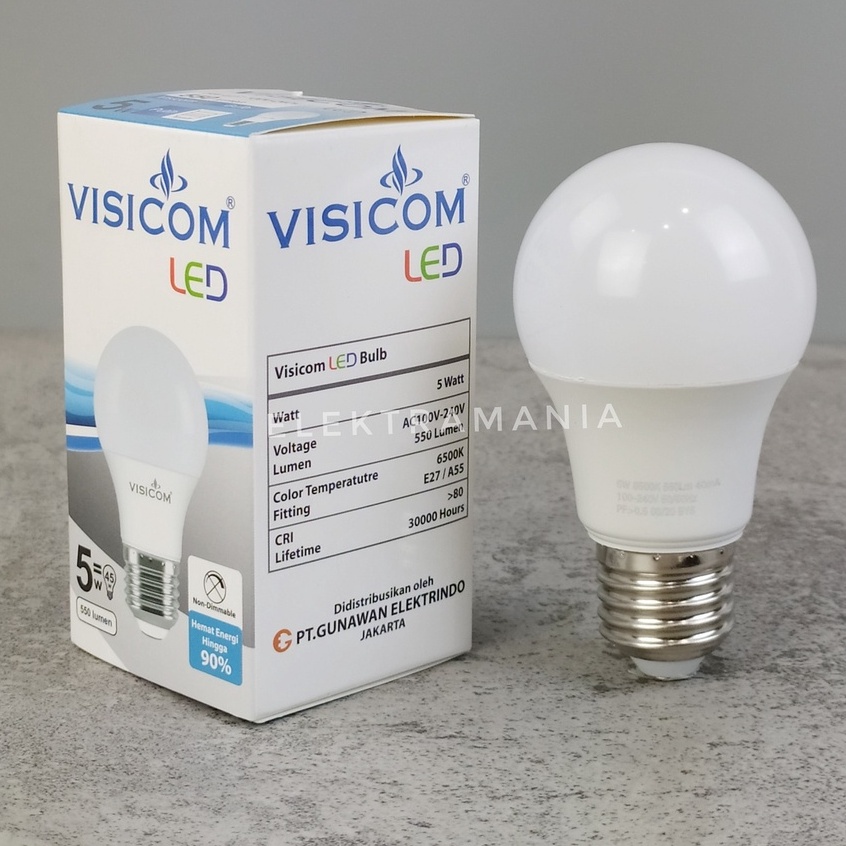 Jual Bola Lampu / Bohlam / Bulb New HB VISICOM LED 5-Watt | Shopee Indonesia