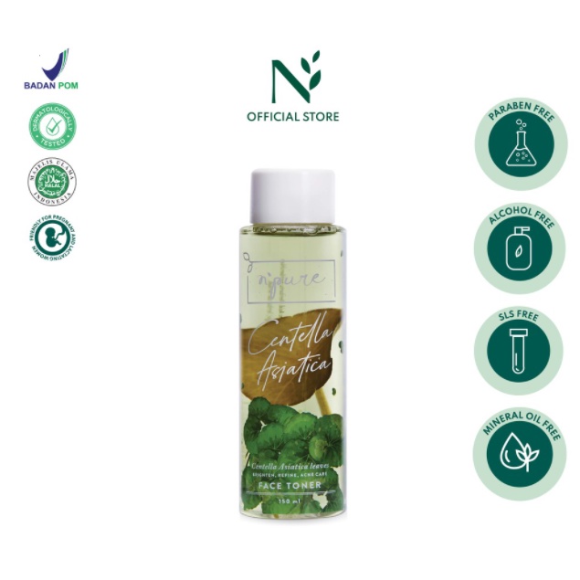 Jual N'PURE FACE TONER CENTELLA ASIATICA 150 ML NPURE | Shopee Indonesia