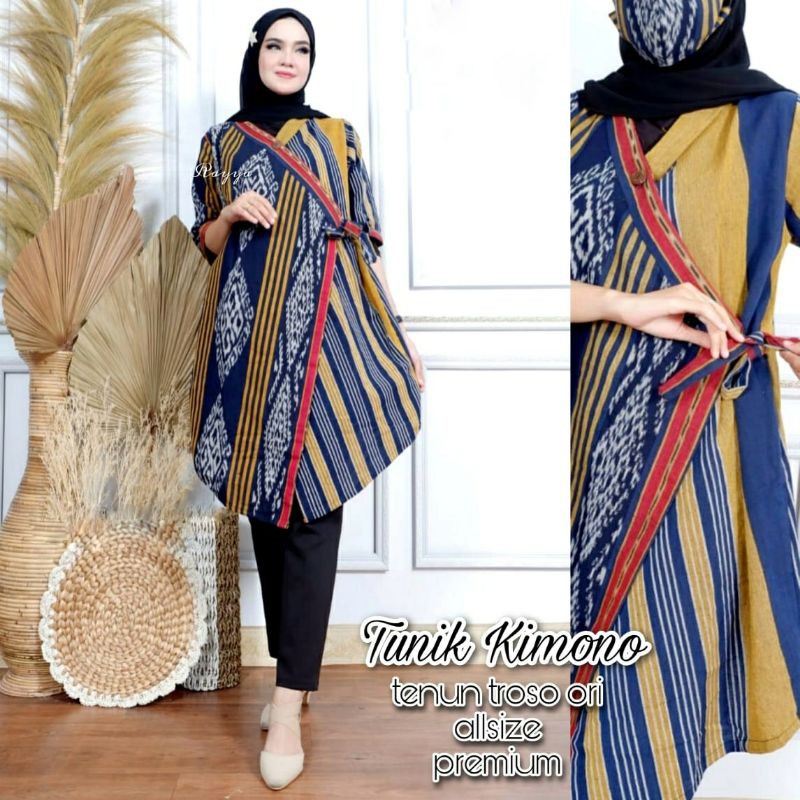 Jual Tunik Tenun Troso Kimono | Shopee Indonesia