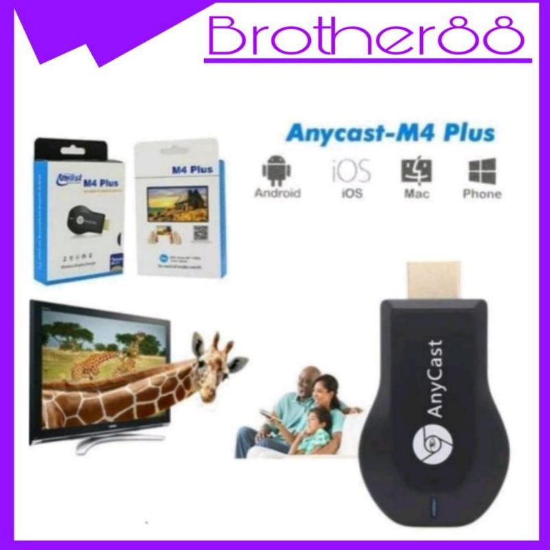 Jual DONGLE ANYCAST M4+ 4K HD WiFi DISPLAY TV DONGLE ANYCAST | Shopee ...