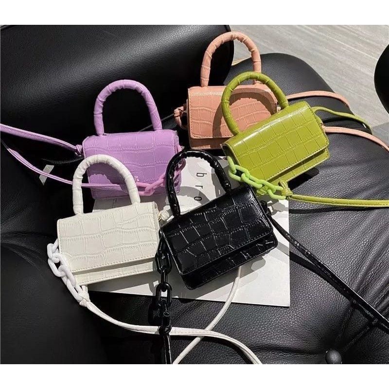Jual SE | Tas Mini Handbag | Tas imut | Tas elegan | Tas croco kulit ...
