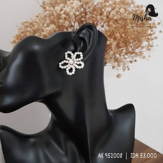 Jual Anting Mutiara Bentuk Bunga. Simple, cantik dan elegan. Cocok ...